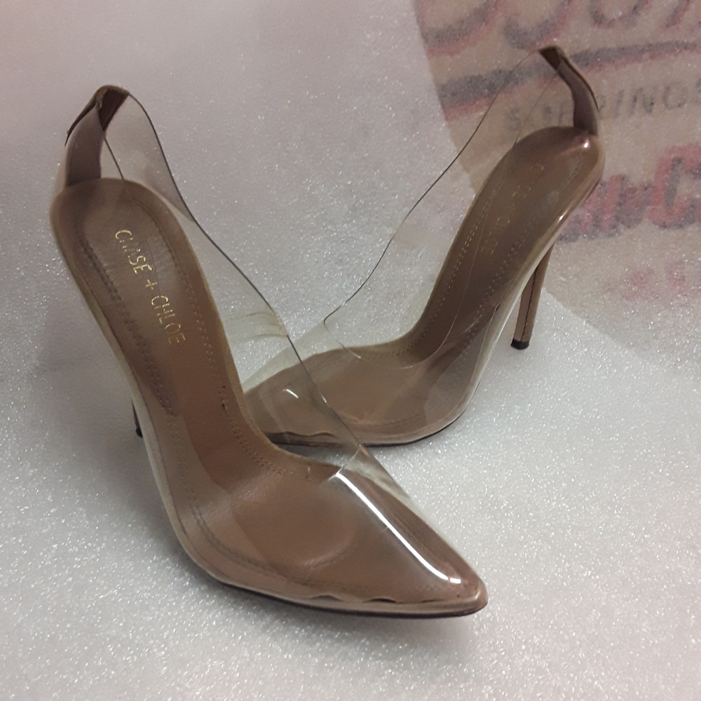 Chase And Chloe Clear Invisible High Heels - Gem